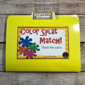 Color Splat Match Math File Folder Game Center Teacher Resource ...