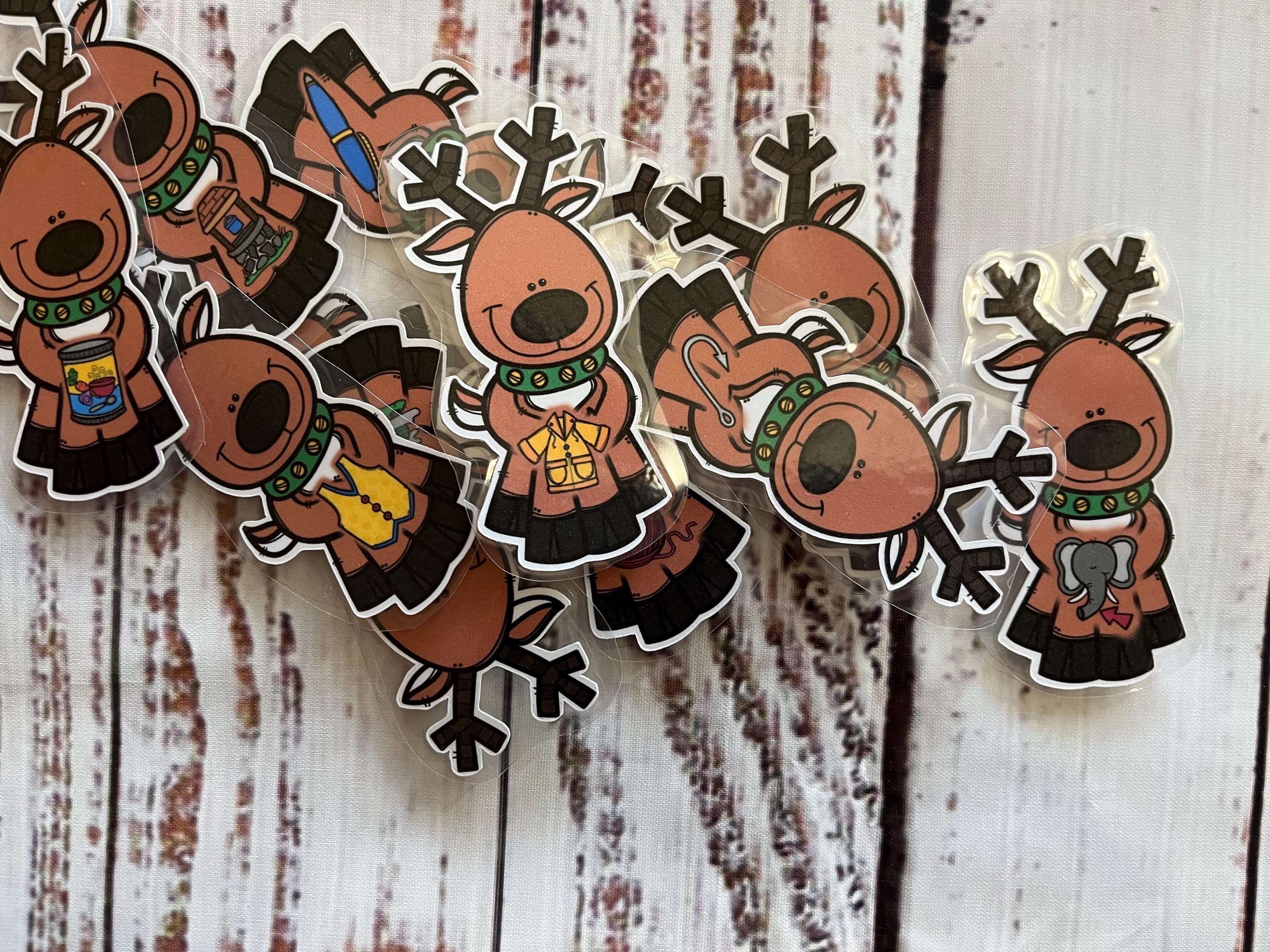 Reindeer Training Rhyming Picture Matching File Folder Games Literacy ...