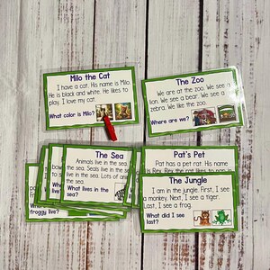 Reading Comprehension Clip Cards: Literacy Center Game - Etsy