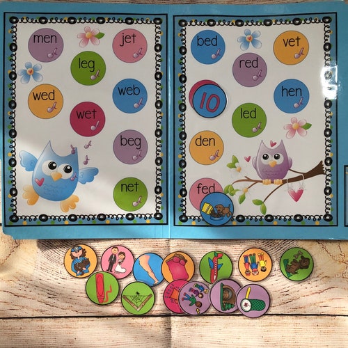 Smore CVC Words Short O Phonics File Folder Game Literacy - Etsy
