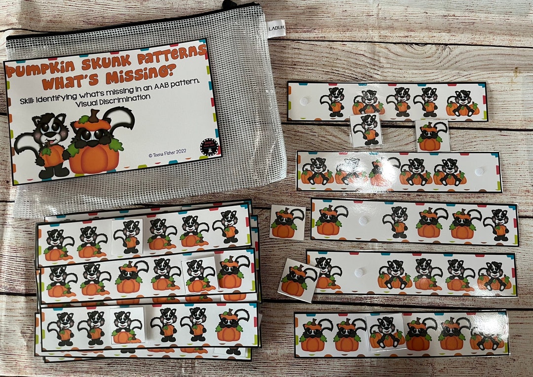 Pumpkin Skunk AAB Patterns What's Missing? Matching Visual ...