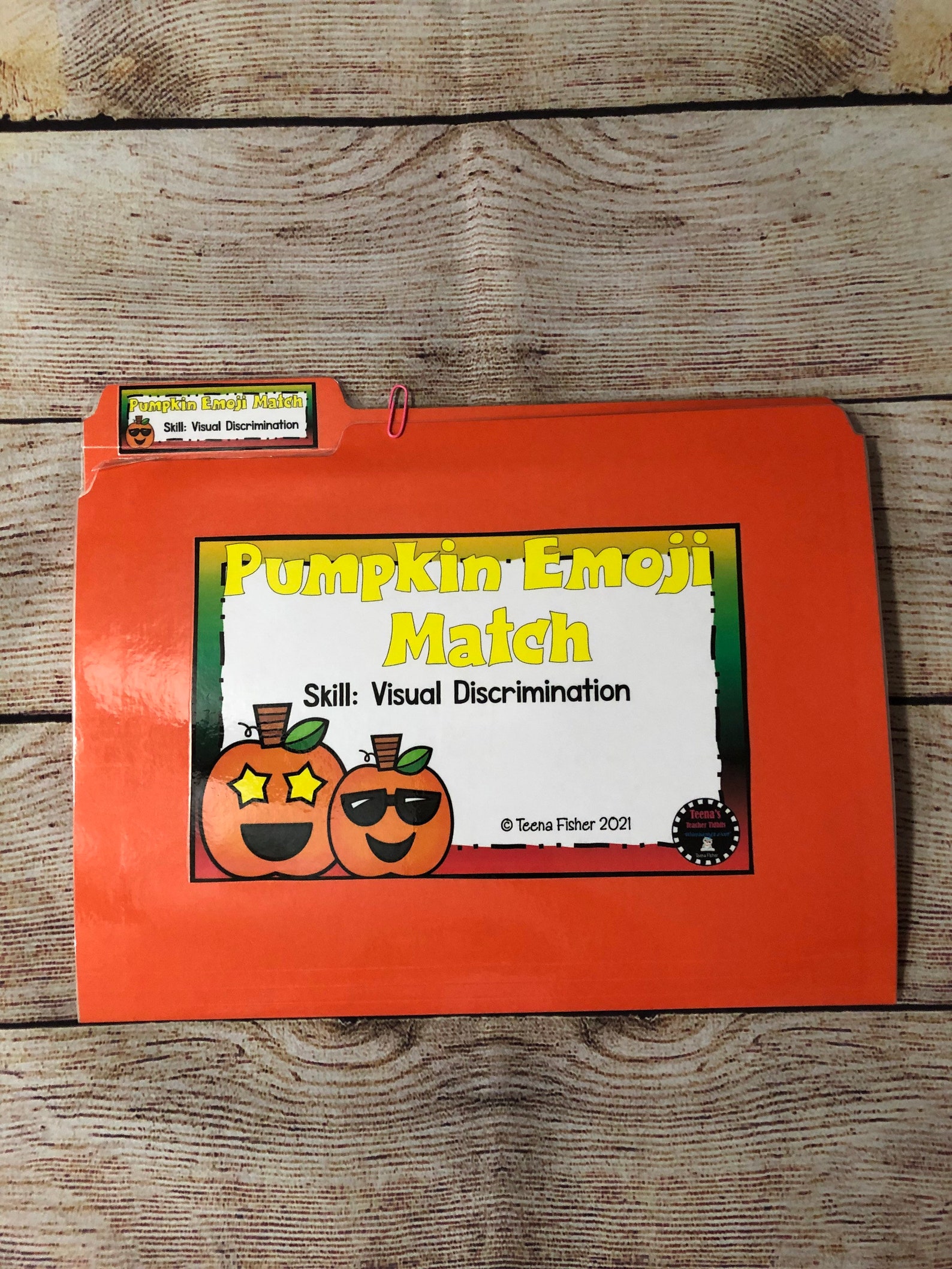 Pumpkin Emoji Pattern Matching File Folder Game Kindergarten - Etsy
