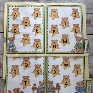 Literacy Center Bear Beginning Sounds File Folder Game Teacher Resource ...