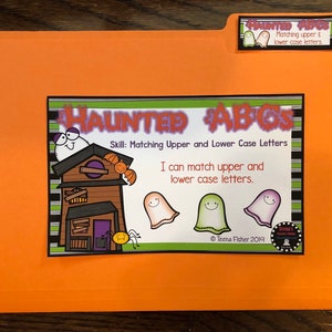 Teacher Made Fall Haunted ABC Matching File Folder Game Literacy Center ...