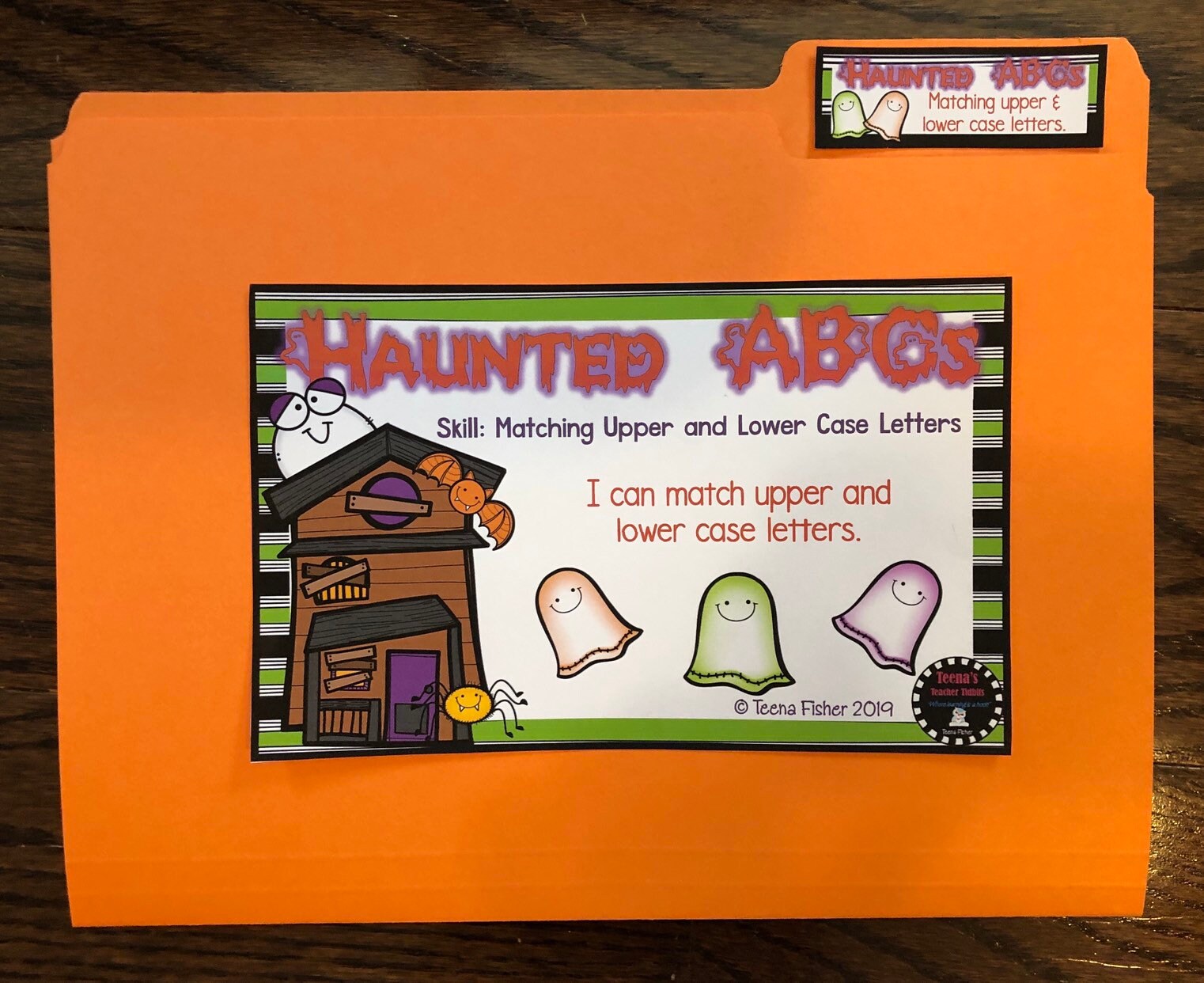 Teacher Made Fall Haunted ABC Matching File Folder Game Literacy Center ...