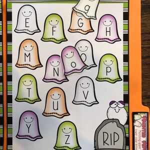 Teacher Made Fall Haunted ABC Matching File Folder Game Literacy Center ...