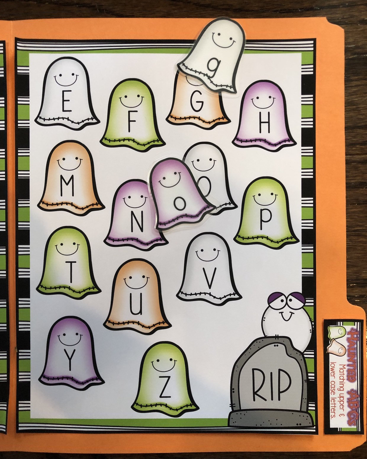 Teacher Made Fall Haunted ABC Matching File Folder Game Literacy Center ...