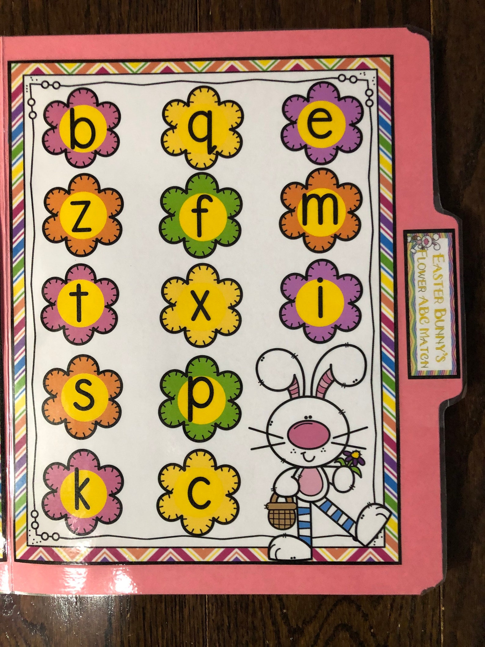 Teacher Made Easter Flowers ABC File Folder Game Literacy - Etsy
