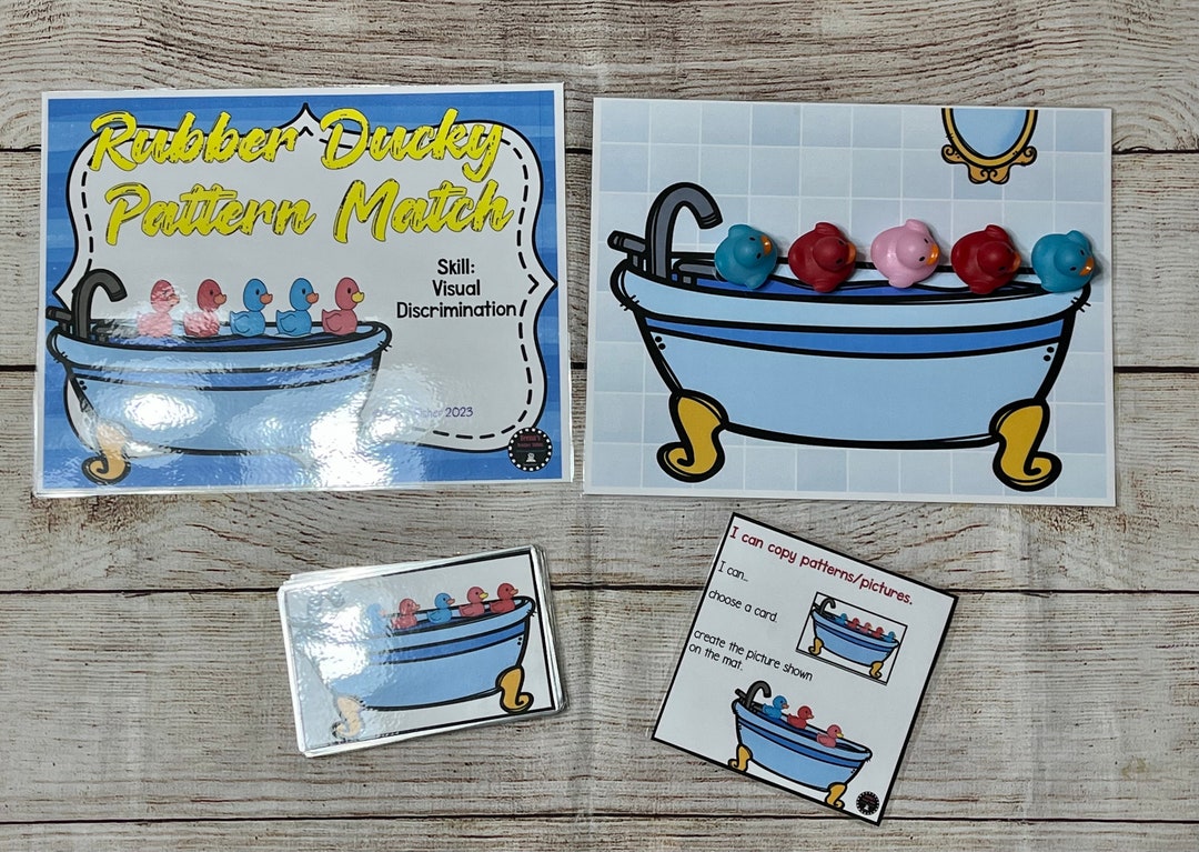 Rubber Ducky Pattern Match Visual Discrimination Preschool Task Box ...