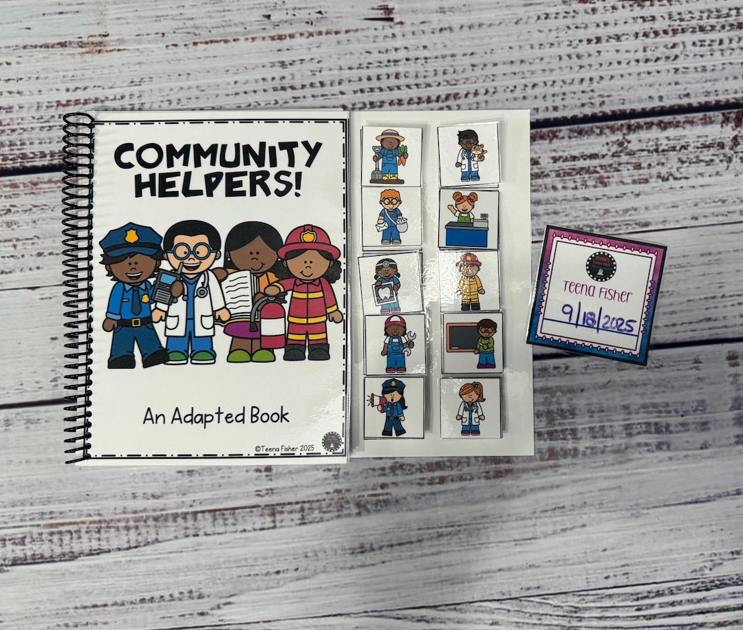 HARD COPY -community Helpers Social Studies Adapted Book Interactive ...