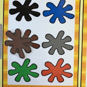Color Splat Match Math File Folder Game Center Teacher Resource ...