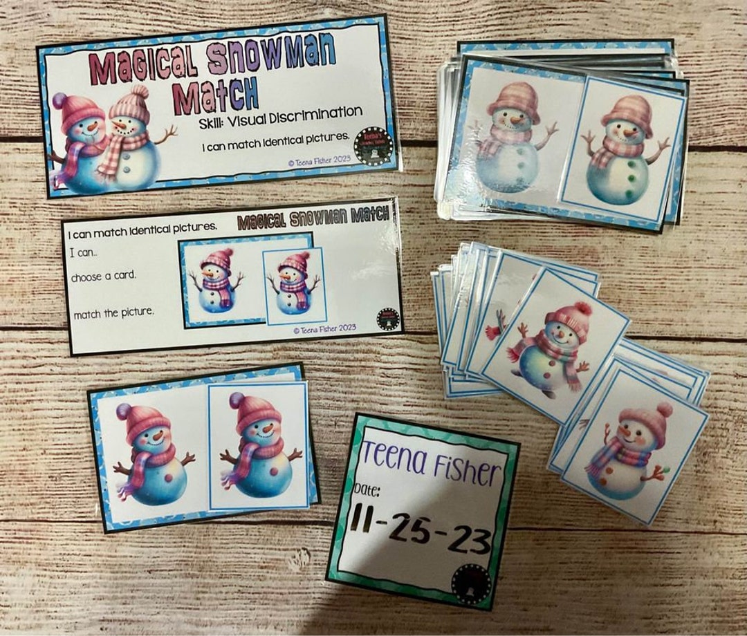 Magical Snowman Identical Picture Matching Visual Discrimination Task ...