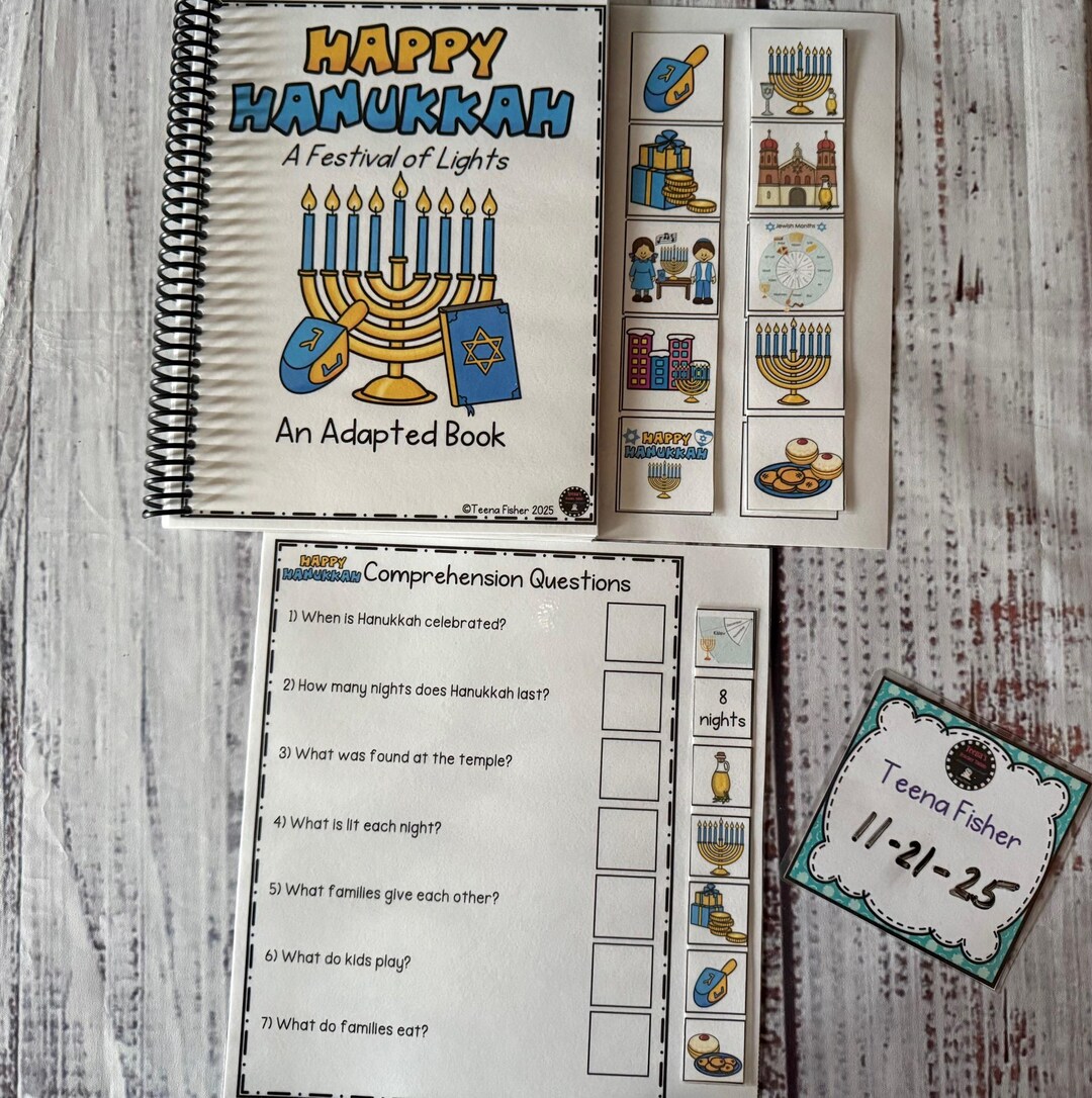 HARD COPY - Happy Hanukkah! Adapted Book Interactive Autism Special ...