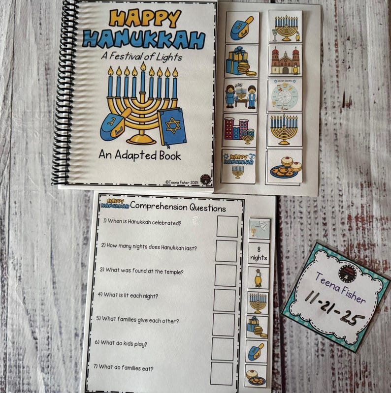 HARD COPY - Happy Hanukkah! Adapted Book Interactive Autism Special ...