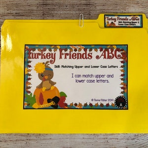 Teacher Made Alphabet Letter Matching File Folder Games Literacy Center ...