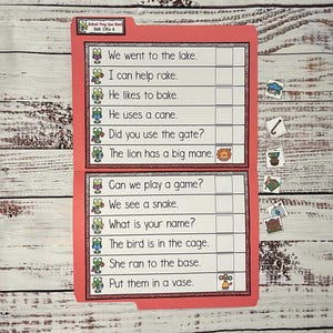 School Frog Can Read Cvce Long A Sentences Word Families Phonics Match ...
