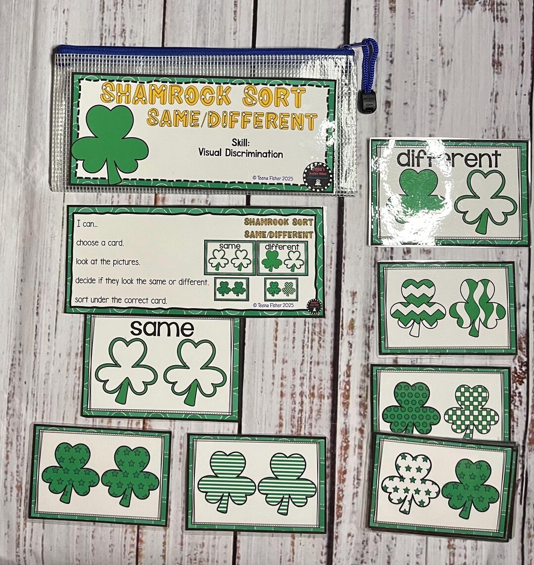 Shamrock Sorting Same Different Visual Discrimination Task Box Busy ...