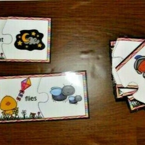 Kite Flying Long Vowel I Teams ~igh ~y, ~ie Word Puzzle Cards Teacher ...