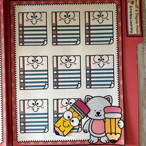 Pencil & Paper Errorless File Folder Game Literacy Center Phonics ...