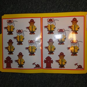 Fireman Friends Counting 1-12 Math File Folder Game Center Teacher ...
