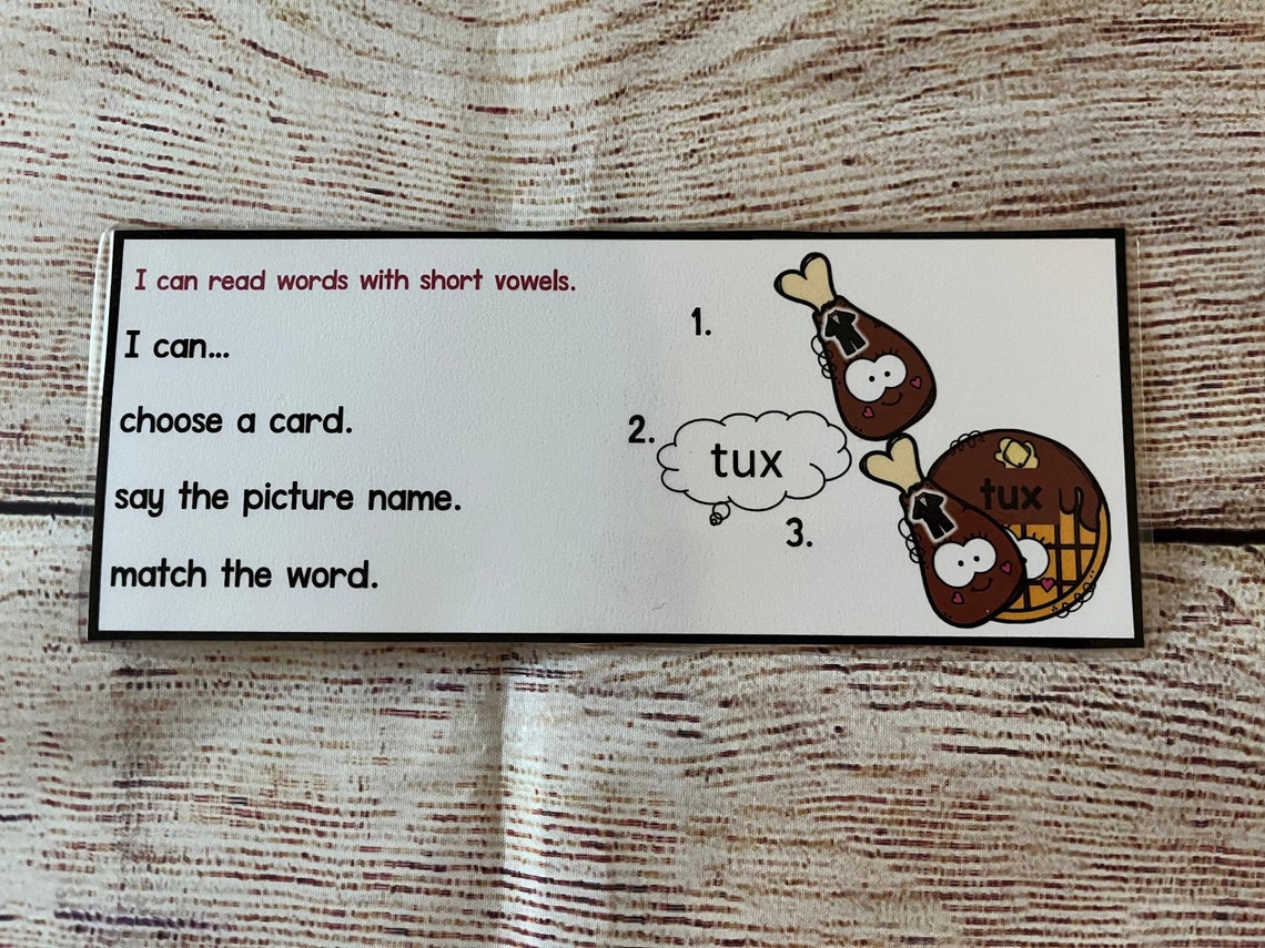Chicken & Waffles CVC Words Match Phonics Short Vowel Kindergarten ...