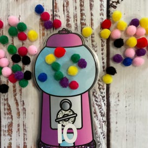 Numbers Counting 1-10 Pom Poms Gumball Cards Math Center Laminated ...