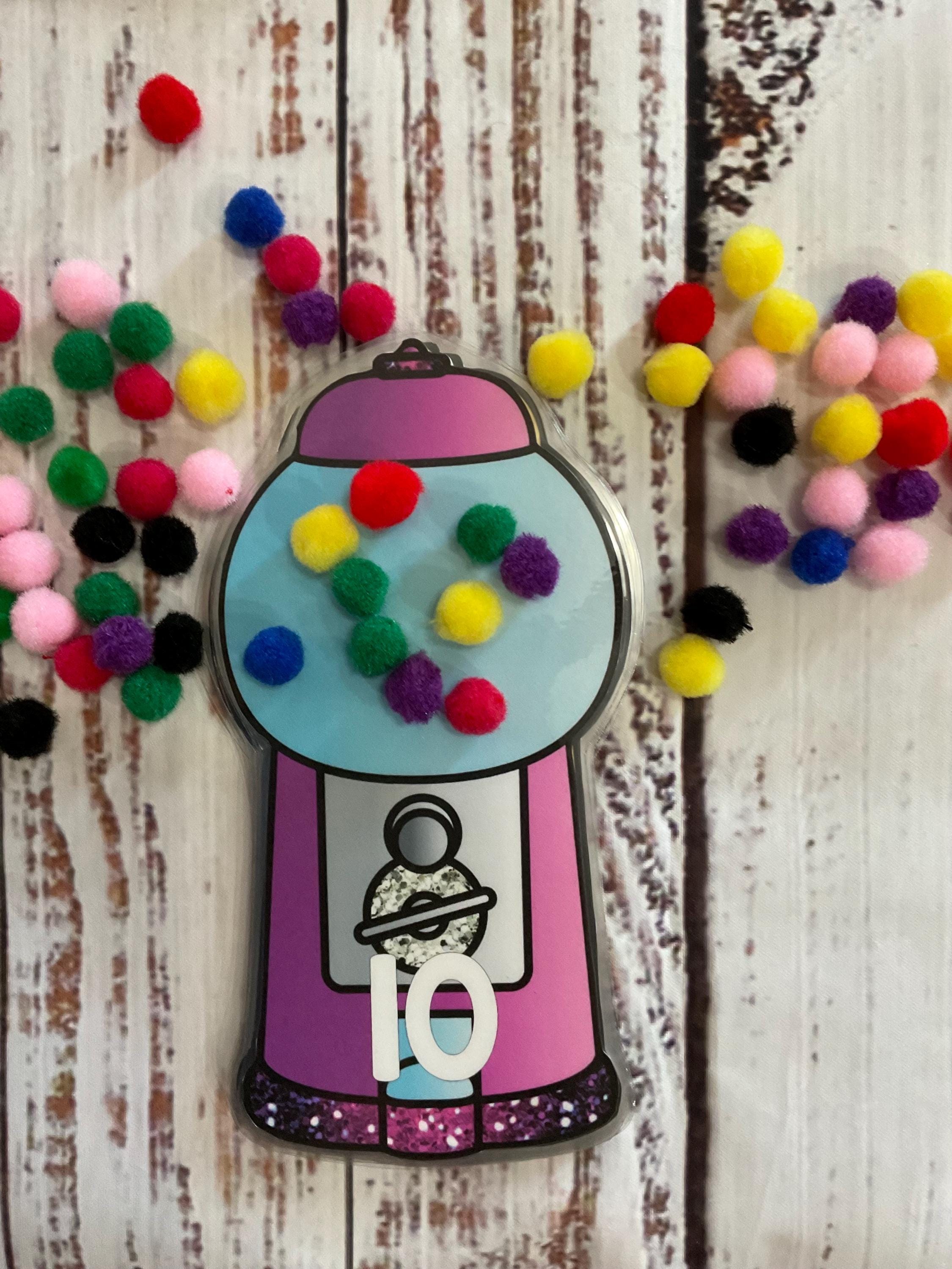 Numbers Counting 1-10 Pom Poms Gumball Cards Math Center Laminated ...