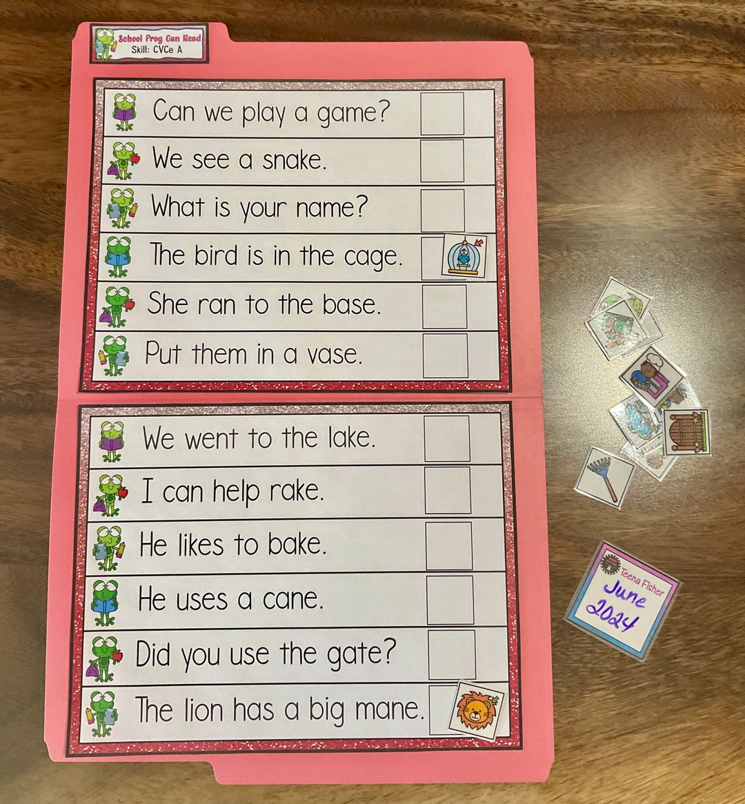 School Frog Can Read Cvce Long A Sentences Word Families Phonics Match ...