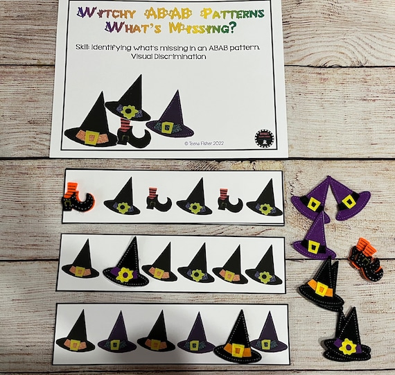 Witchy ABAB Patterns What's Missing Matching Visual - Etsy