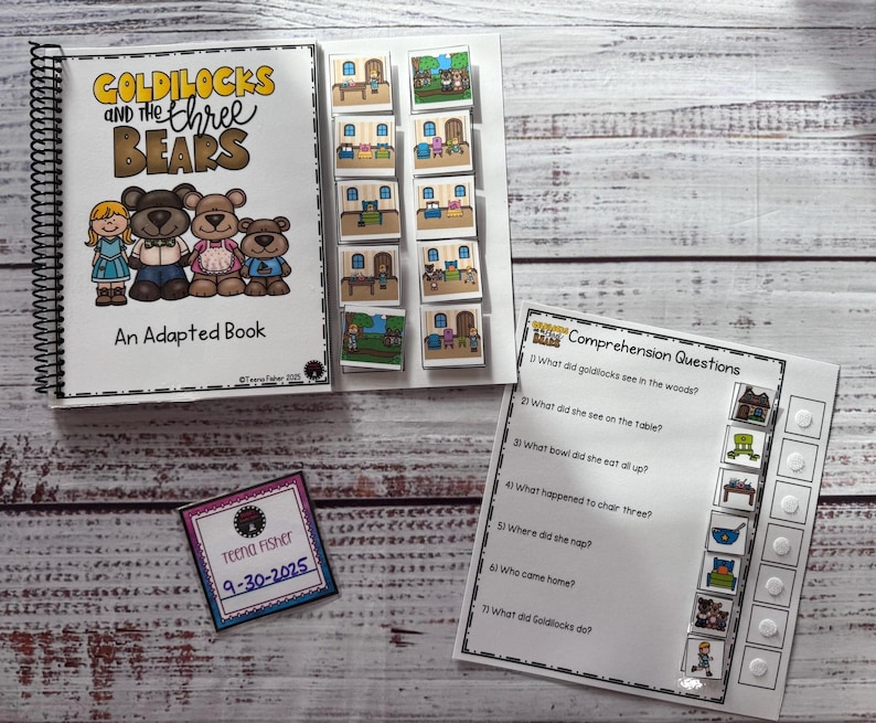 HARD COPY - Goldilocks & the Three Bears Adapted Book Interactive Fairy ...