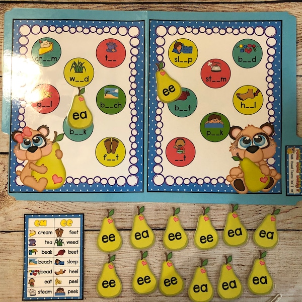 Phonics File Folder Games - Etsy
