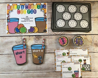 Trolling for Rhymes Phonics File Folder Game Center Teacher - Etsy