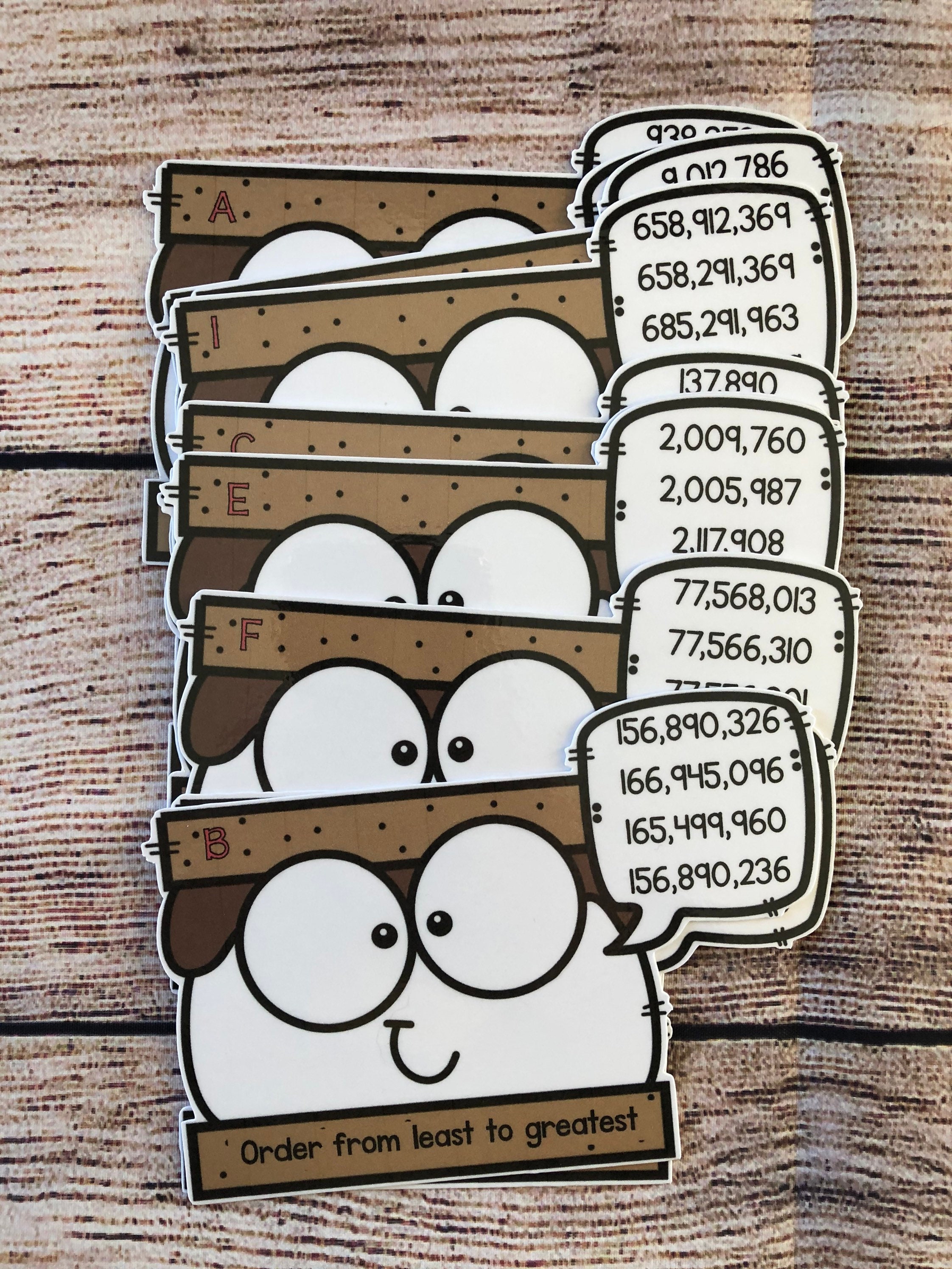 Smore Sequencing Ordering Numbers Place Value Math File Folder Game ...