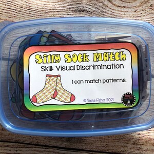 Pattern Matching Visual Discrimination Task Box Busy Bag Laminated ...