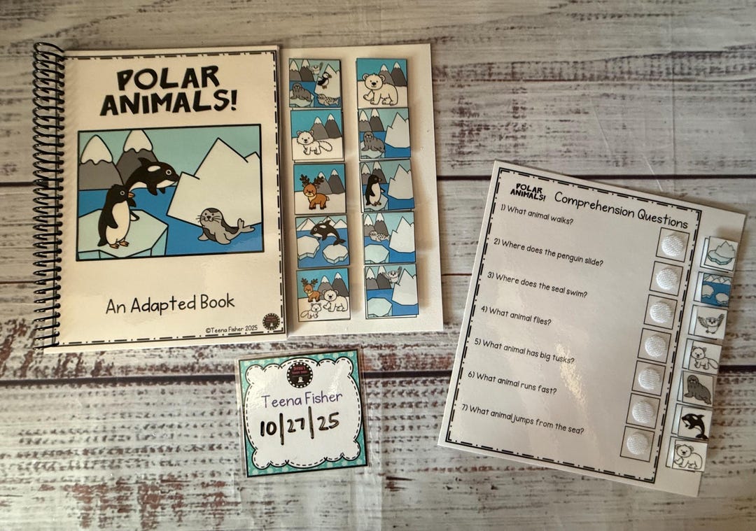 HARD COPY - Polar Animals! Adapted Book Interactive Autism Special ...