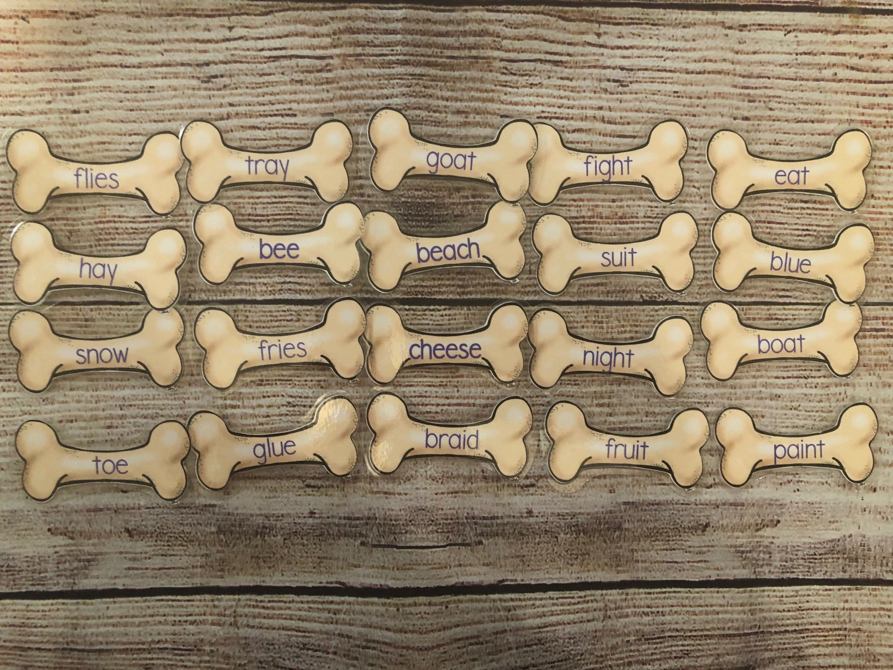 Give the Dog a Bone Long Vowel Teams Literacy Phonics File - Etsy