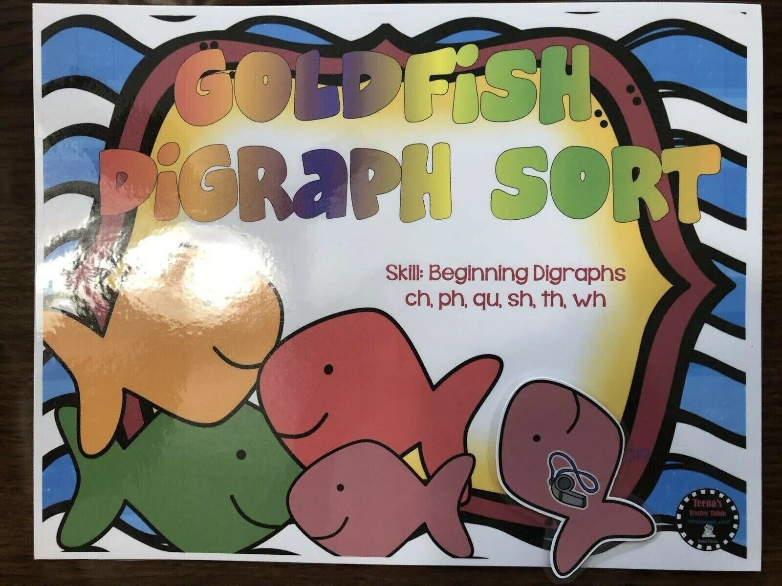 Goldfish Beginning Digraphs Sort Phonics Game Center Literacy Bag ...