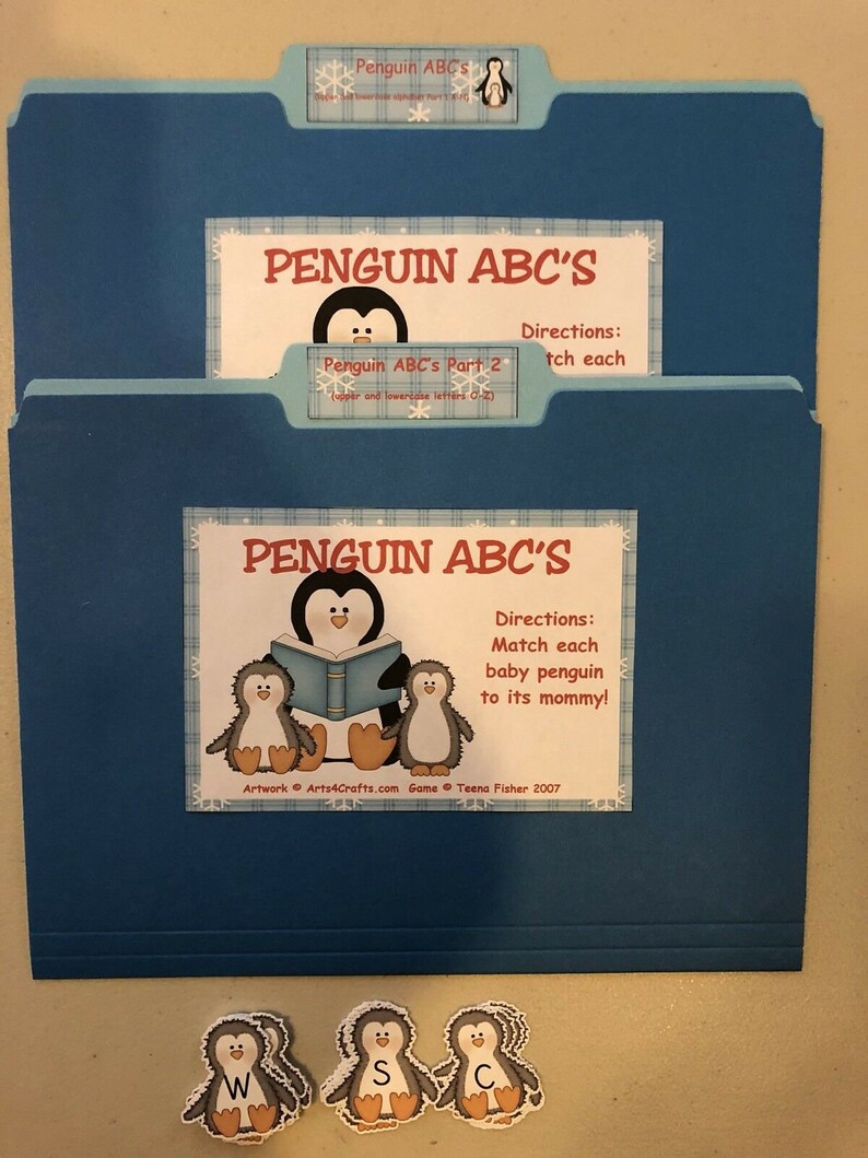 Alphabet Matching Uppercase Lowercase Letter Activity File Folder Game ...