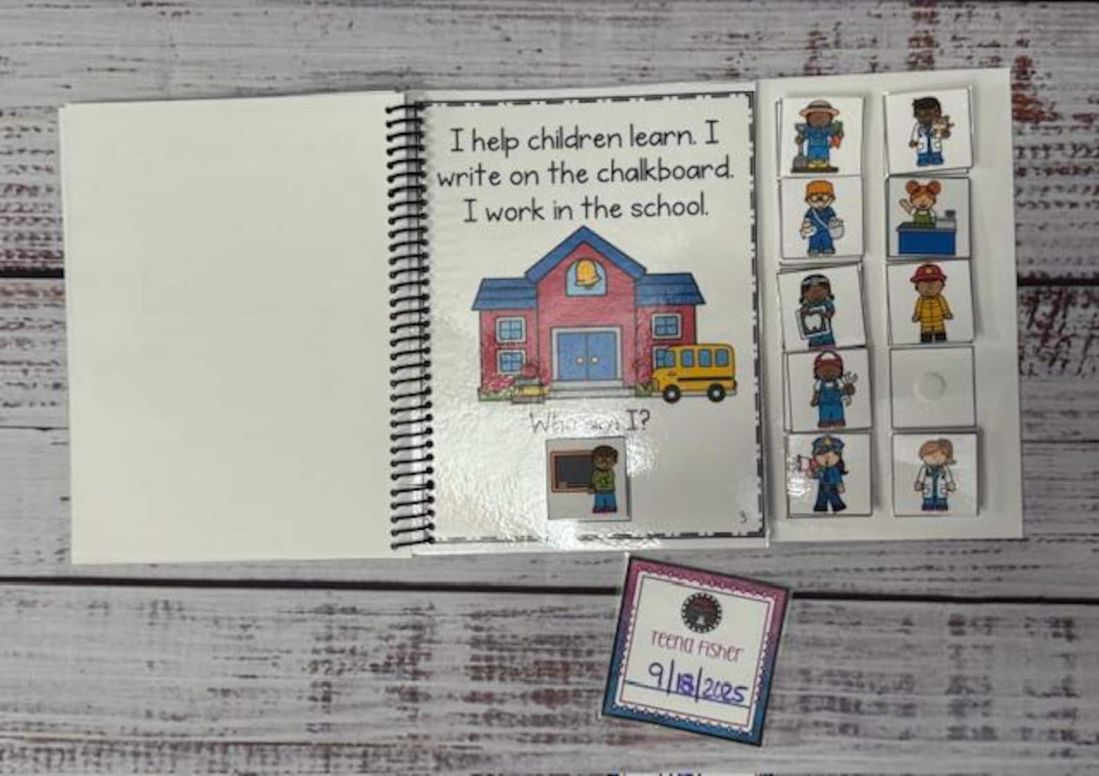 HARD COPY -community Helpers Social Studies Adapted Book Interactive ...