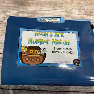 Noah’s Ark Number Match 0-15 Math File Folder Game Center Teacher ...