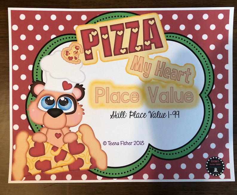 Pizza My Heart Place Value 1-99 Math First Second Grade | Etsy