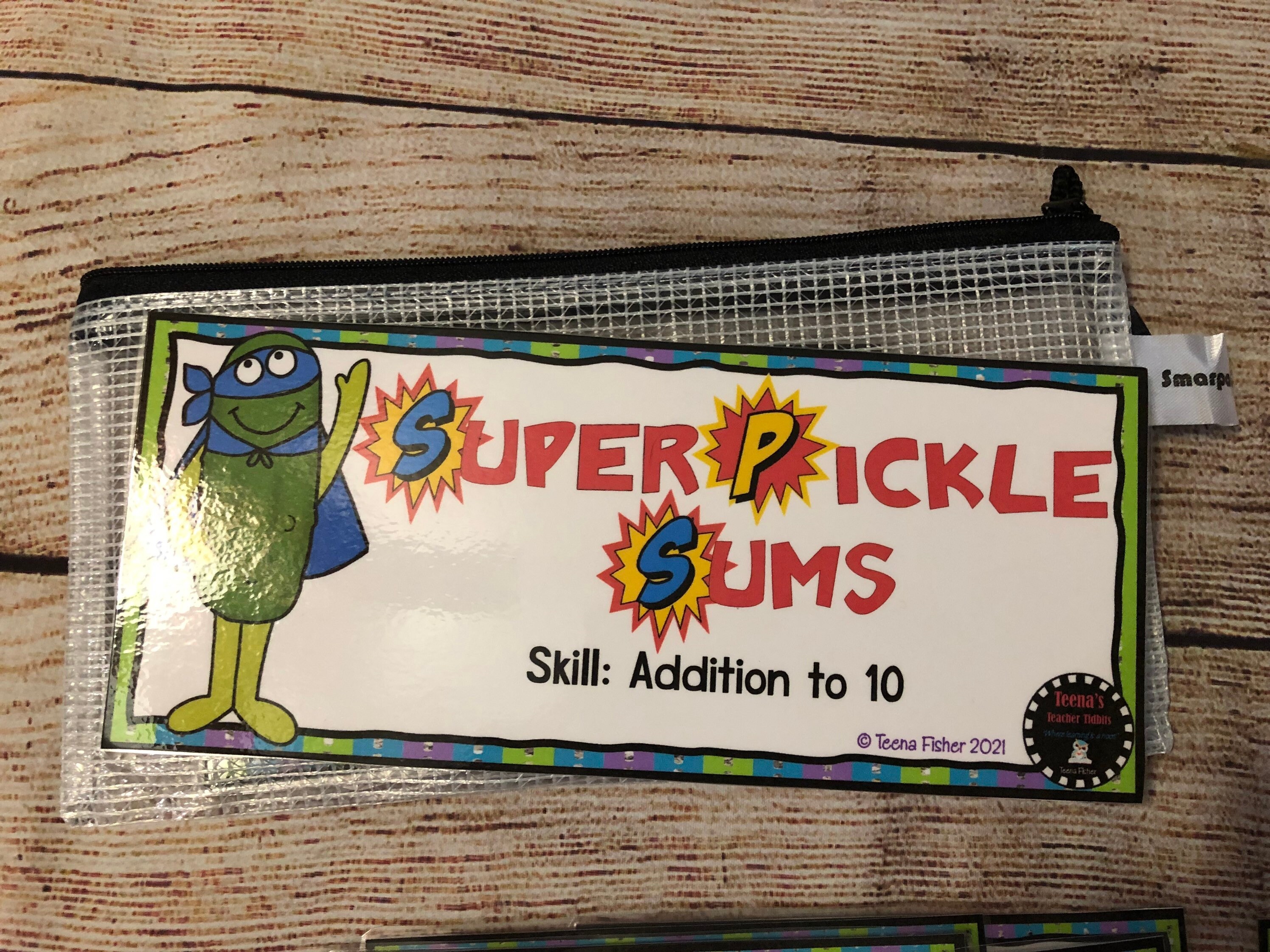 Super Pickle Sums Addition to 10 Math File Folder Game Center - Etsy