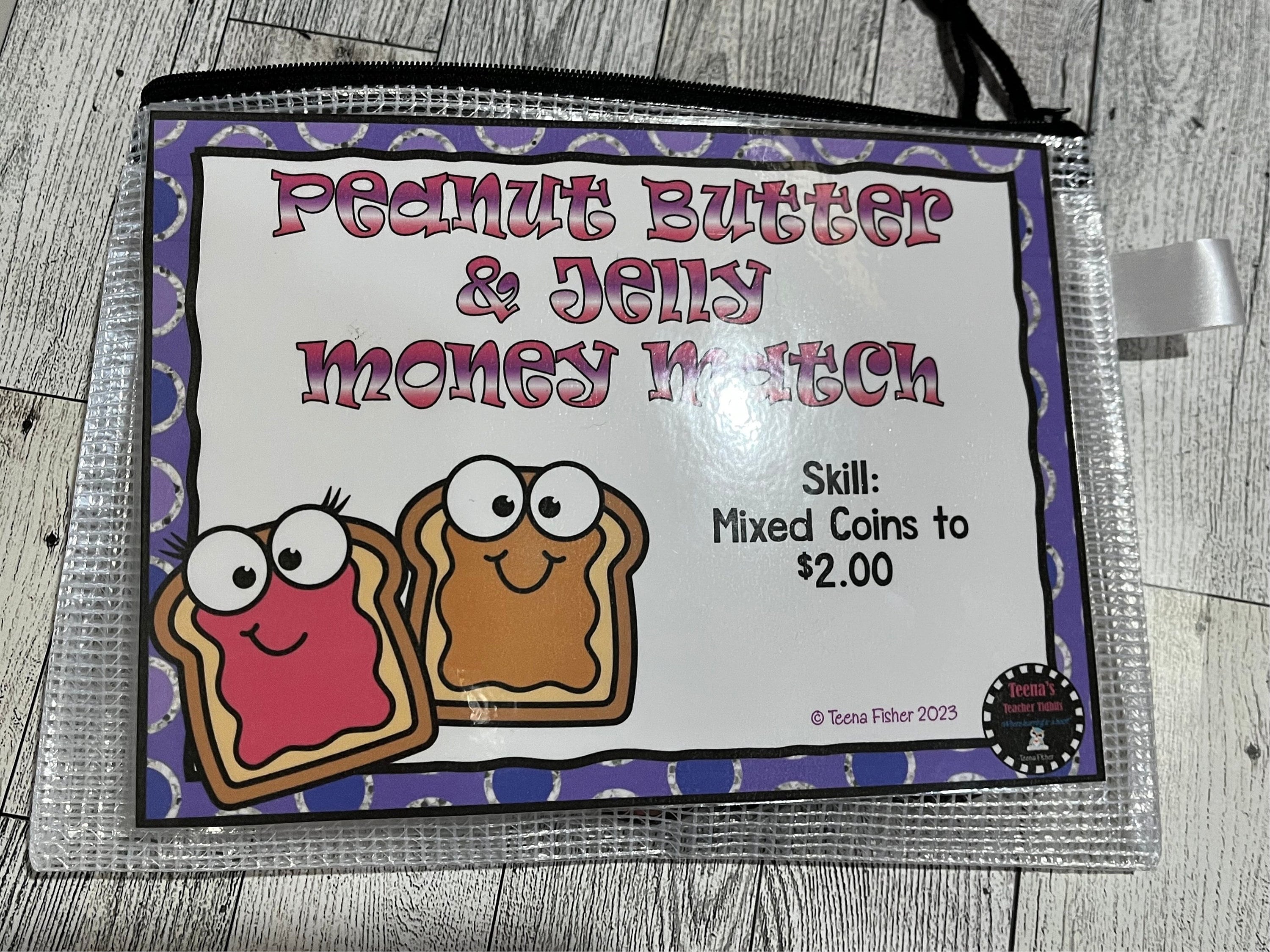 PDF Version Peanut Butter & Jelly Money Match Mixed Coins to 2.00 First ...
