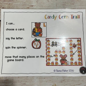 Candy Corn Alphabet Identification File Folder Game Literacy Center ...