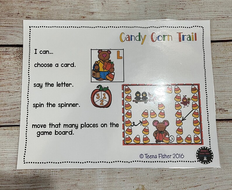 Candy Corn Alphabet Identification File Folder Game Literacy Center ...