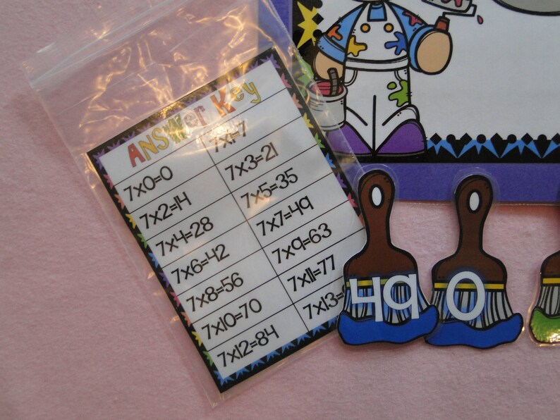 Painted Problems Math File Folder Game Center Teacher Resource - Etsy