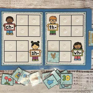 Beginning Digraph Sort File Folder Game Literacy Center Phonics ...