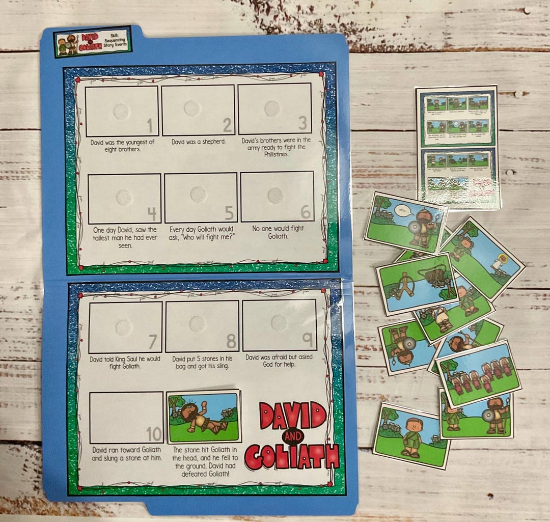 PDF VERSION David and Goliath Sequencing File Folder Game Center ...