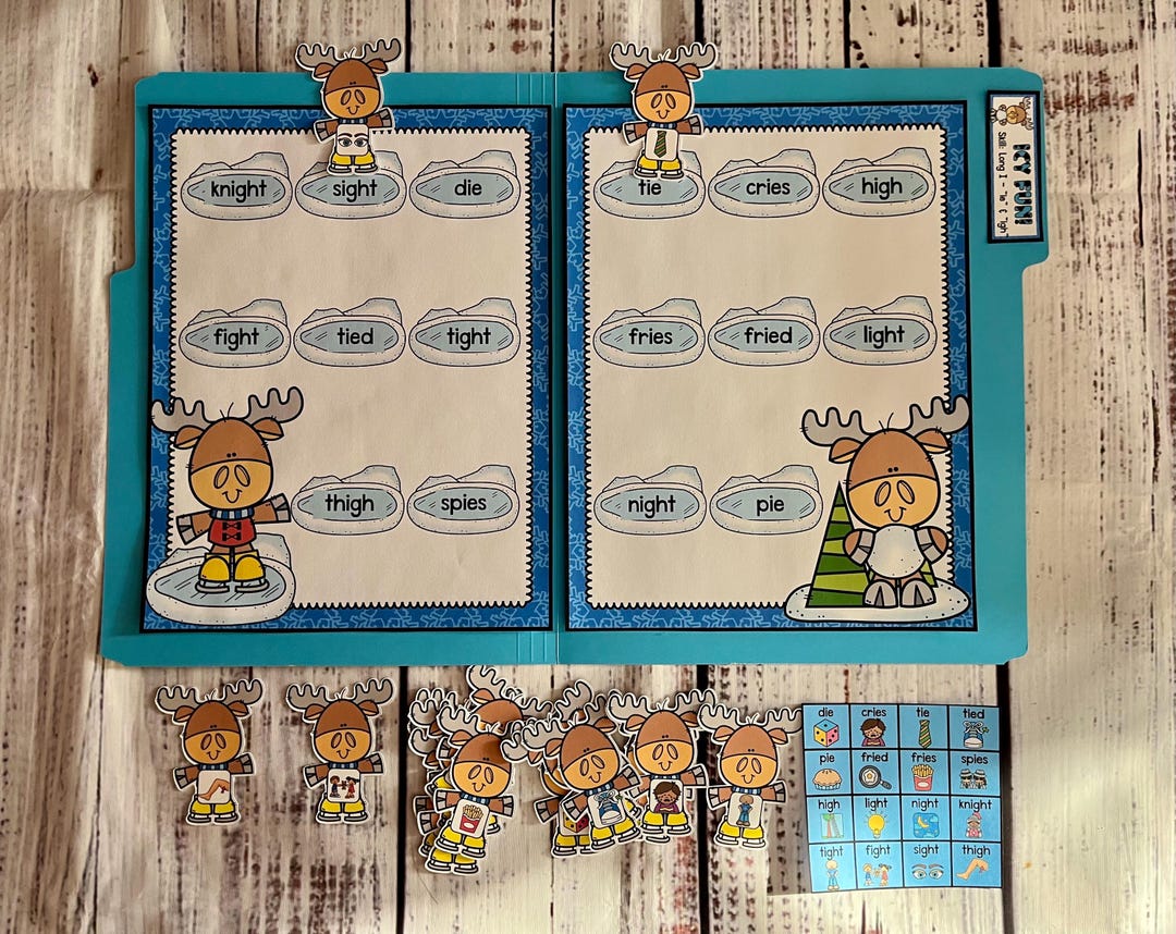 Icy Fun Variant Vowels Long I Teams IGH, IE Phonics Word Families ...