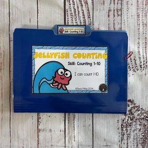 Jellyfish Counting 1-10 Math File Folder Game Center Teacher Resource ...
